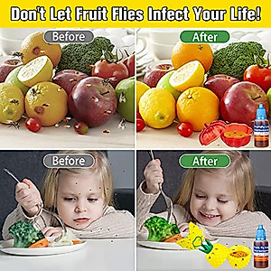 Protecker Fruit Fly Trap Refill Liquid Only,Fruit Fly Traps for Indoors,Fruit Fly Refill Liquid,Ready-to-Use Fruit Fly Trap Bait Refill,Gnat Trap Killer for Home Kitchen Plant(6 Pack)