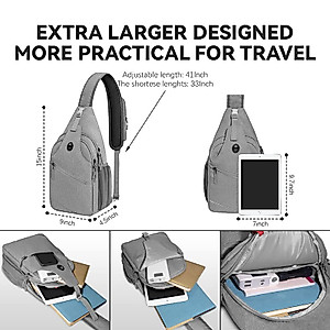 MOCKGVY Sling Backpack for Women, Crossbody Backpack, Anti Theft Sling Bag for Men