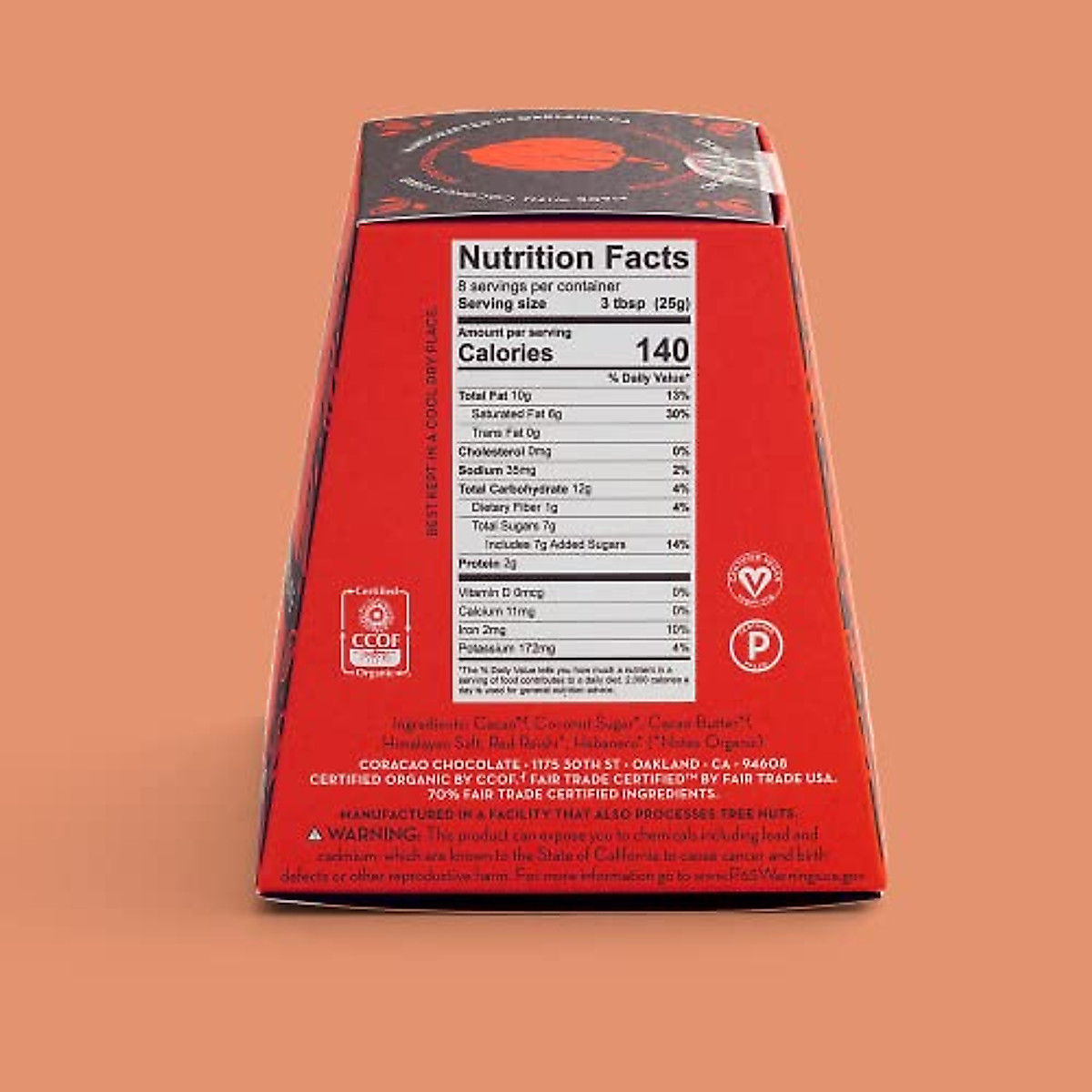 70% Spicy Dark Drinking Chocolate - Certified Organic Hot Cacao / Fair Trade Cocoa - by CACOCO (7.05 ounces) …