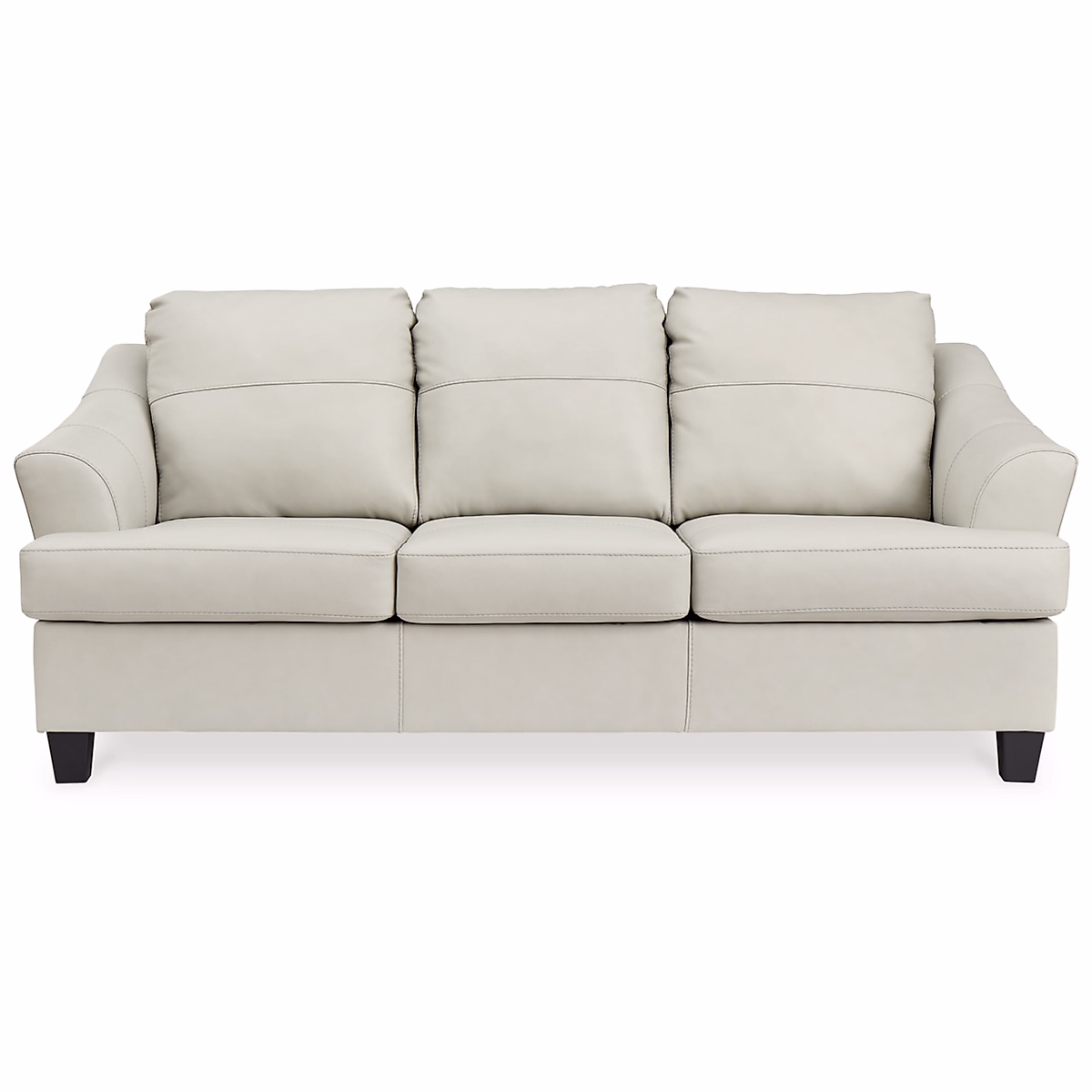 Signature Design by Ashley Genoa Modern Leather Match Sofa, White
