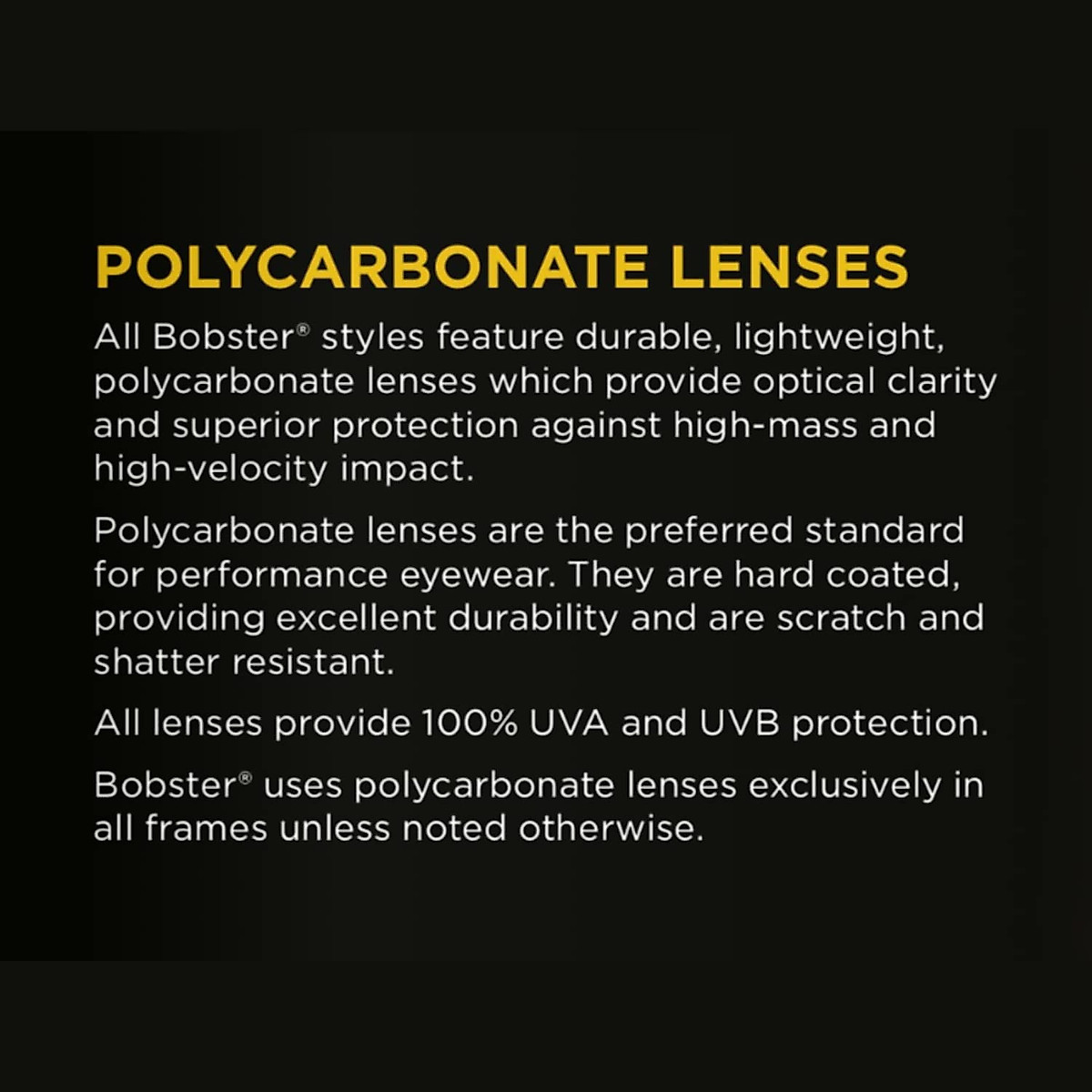 Bobster Night Hawk ®, Gloss Black Frame, Smoked Lens