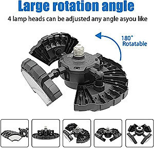 WONDERFUL MEMORIES LED Garage Light,140W Deformable Shop Lights for Garage Led Super Bright,18500LM Pure Aluminum Cold Forged housing Garage Lighting,6500K Daylight for Garage Basement