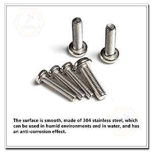 100pcs M1.2×4mm Machine Screws Pan Phillips Cross Head Screw 304 Stainless Steel Fasteners Bolts GB818