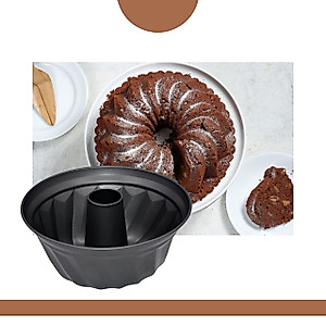 Grupo Gadmi Non-stick donut pan 10 inches diameter x 4 inches bottom Non-Stick Cake Pans Fluted Cake Pans for baking jelly pan pancake pan pancake baking pan box loaf pan loaf pans mold