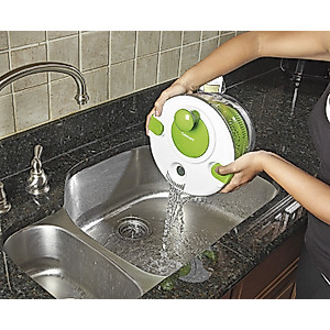 Cuisinart DLC-2ABC Mini-Prep Plus 24-Ounce Food-Processors, 3 Cup, Brushed Chrome and Nickel & CTG-00-SAS 5-Quart Salad Spinner, White