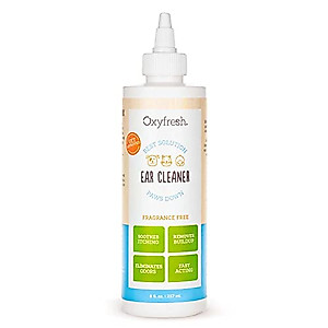 Oxyfresh Advanced Pet Ear Cleaner - Best Dog Ear Cleaner Solution - Helps with Yeast, Wax, Dirt & Itchy Ear Canal - Cleaning, Soothing, & Sting-Free Dog Ear Wash & Cat Ear Cleaner 8oz