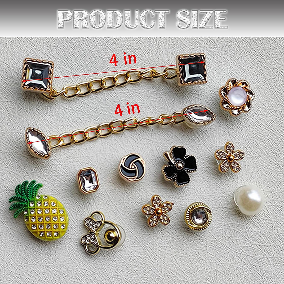 Bling Shoe Charms for Women and Girl Luxury Shoe Accessories with Rhinestone and Imitated Pearl Designer Jewelry Shoe Charms DIY Shoe Decoration