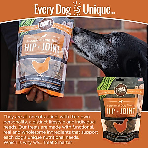 Smart Cookie All Natural Dog Treats - Healthy Hip and Joint Chicken Dog Biscuits with Glucosamine - Ideal for Senior Dogs and Sensitive Stomachs - Dehydrated, Crunchy, Human-Grade, Made in USA - 8oz