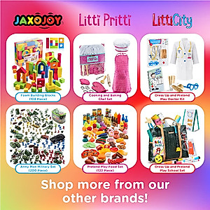 JaxoJoy Foam Building Blocks for Kids - 108-Piece Soft Foam Blocks for Toddlers - Large, Stackable, Educational STEM Toys - Soft Blocks for Indoor or Outdoor Play - Foam Shapes for Boys and Girls