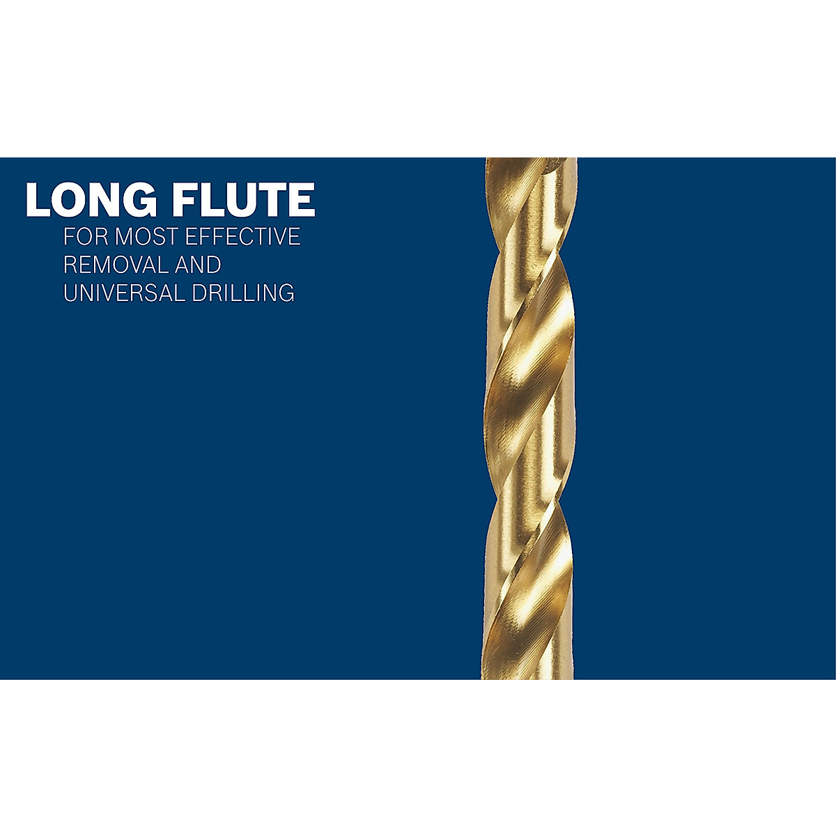 BOSCH TI2132IM 1-Piece 5/64 In. x 2 In. Titanium Nitride Coated Metal Drill Bit Impact Tough with Impact-Rated Hex Shank Ideal for Heavy-Gauge Carbon Steels, Light Gauge Metal, Hardwood