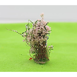 Warmtree 8 Pcs DIY Miniature Colorful Flower Cluster Miniature Shrubs Bushes Static Grass Tufts for Train Landscape Railroad Scenery Sand Military Layout Model Miniature Bases and Dioramas