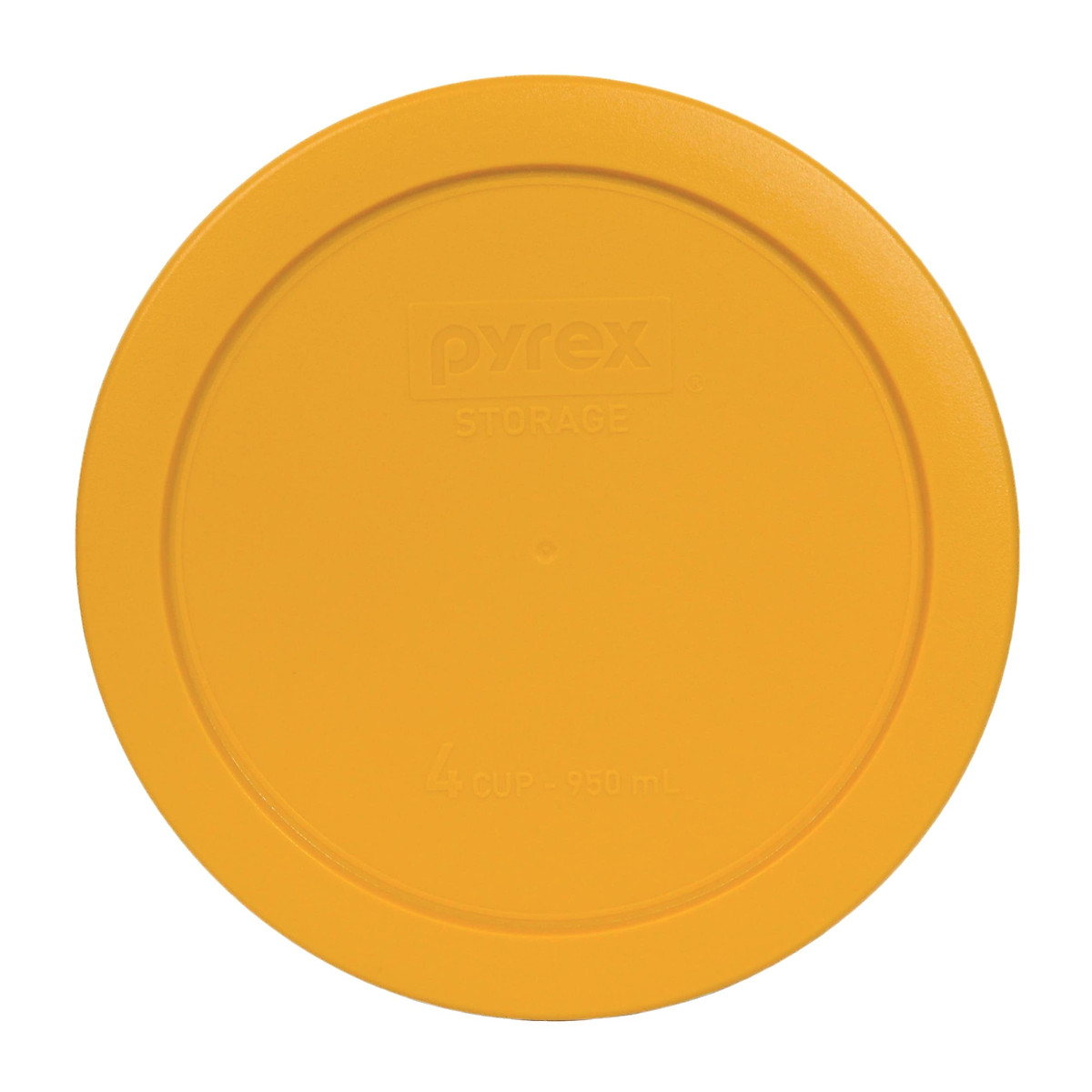 Pyrex 7201-PC Round 4 Cup (4) Butter Yellow, (4) Pumpkin Orange and (4) Edamame Green Plastic Storage Lids, Made in USA