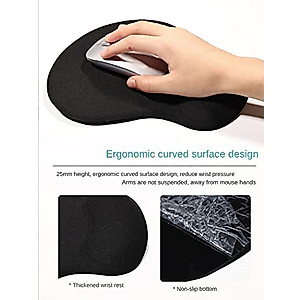 MECOSEN Ergonomic Mouse Pad with Wrist Support Gel Mouse Pad, Comfortable Computer Mouse Pad for Laptop for Office & Home
