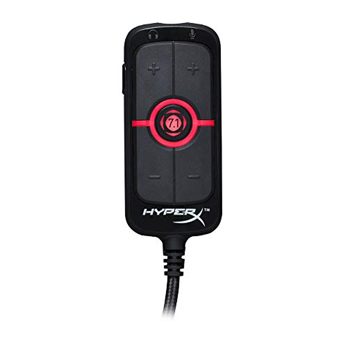 HyperX Amp USB Sound Card - Virtual 7.1 Surround Sound - Works with PC/PS4 - Plug and Play Audio Upgrade for Stereo Headsets (HX-USCCAMSS-BK)