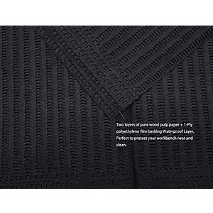 HuoHuo 125PCS Disposable Dentistry Bibs Sheets Cloths,Size 13 X 18 inches Table Covers Clean Pad,Personal Supplies for Underpad Hygiene (Black)