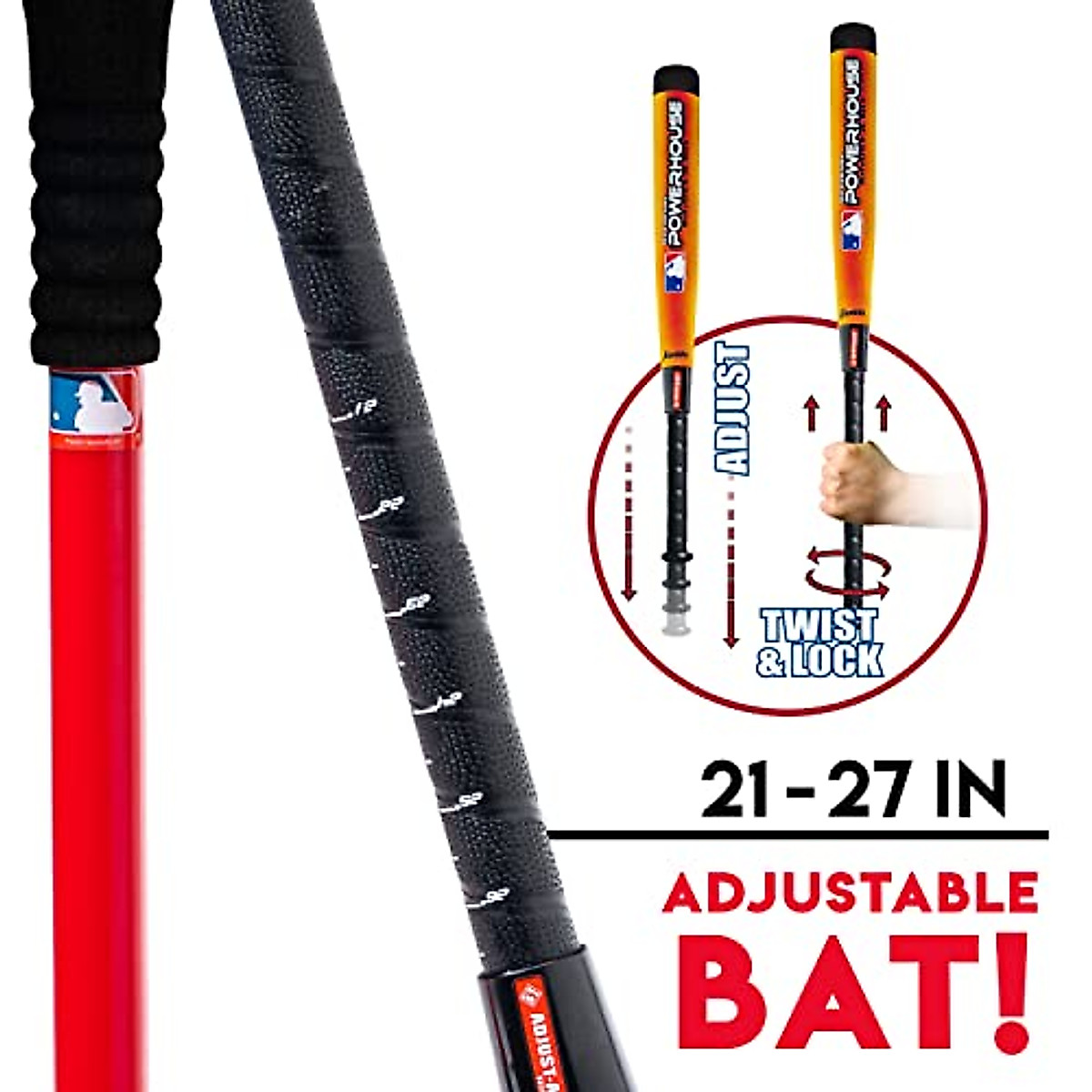 Franklin Sports MLB Adjust-A-Hit T-Ball Set Blue/Red, 5 - 18 years includes Tee, Ball, & Bat