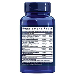 Life Extension BioActive Complete B Complex – Complete Formula for Vitamin B Benefits – Boosts Energy Production & Promotes Metabolism - Gluten-Free, Non-GMO – 60 Vegetarian Capsules