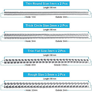 ToneGod Ring Size Adjuster for Loose Rings - 8 Pack, 4 Sizes - Jewelry Sizer, Mandrel for Making Jewelry Guard, Spacer, Sizer, Fitter - Spiral Silicone Tightener Set