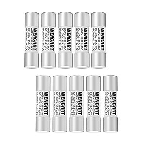 Wengart Solar Fuses WGPV-30,DC1000V,10x38mm,I133kA,Fast Photovoltaic Fuses for Solar Photovoltaic Applications,10pcs (15Amp)