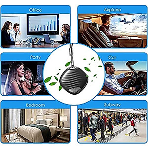 Mini Air Filter,Portable Car Air Filter Personal Wearable Air Filter for Traveling,Car,Home Sleep, Running,Walk and Kids,Adults (1 Pack Black Air Purifiers)