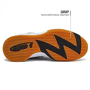 AND1 Turnaround Men’s Basketball Shoes, Indoor or Outdoor Basketball Sneakers for Men, Street or Court - Black/Yellow, 10.5 Medium