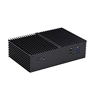 Peojek Mini Pc Barebones PC Pe6412L4 Intel Celeron J6412, Up to 2.6Ghz Barebones 4 LAN, M.2 for 5G, Router Firewall Proxy WiFi Access Point Small Business Desktop Home Firewall Device