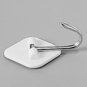 kiskick 12Pcs Wall Hooks Self-Adhesive Clothes Tableware Towel Organizer Hooks for Home Bathroom Kitchen C