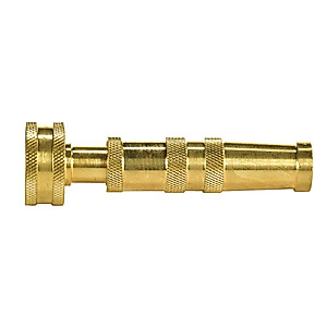 Heavy-Duty Brass Hose Nozzle, Adjustable Twist Hose Nozzle, Jet Sweeper Nozzle, Garden Sprayer