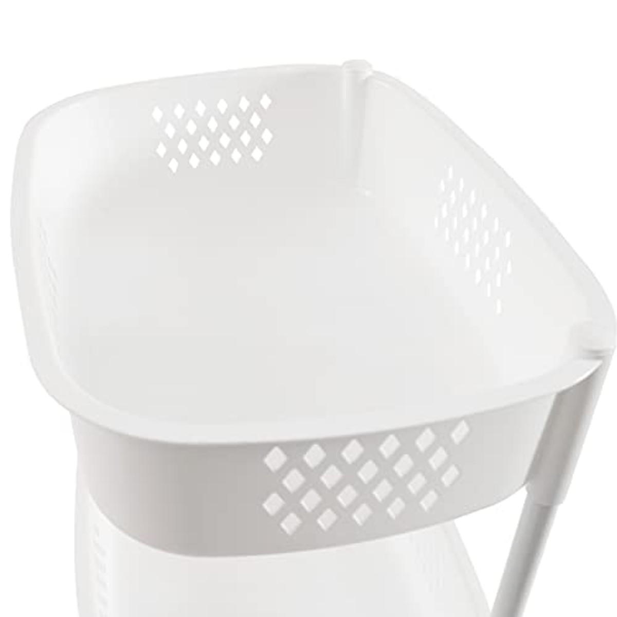 Removable Basket Laundry Cart with Clothes Rack, Multi-layer Clothes Storage Laundry Basket, Bathroom Rolling Household Dirty Clothes Baskets Stand for Bathroom Laundry (Style2)