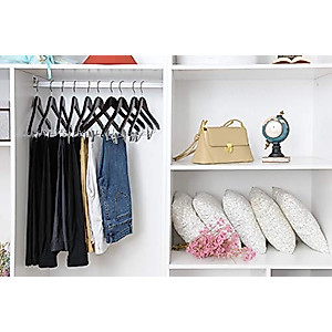 Quality Wooden Skirt Hangers with Clips Smooth Solid Wood Pants Hangers with Durable Adjustable Metal Clips, Swivel Hook, Coat, Jacket, Blouse Suit Hangers (Mahogany, 10)