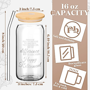 Lallisa Retirement Gifts for Men Women Retirement Party Decoration Retirement Glass Gifts Inspirational Gifts for Friends Coworkers Doctor Nurse Teacher on Mother's Day(Retirement)