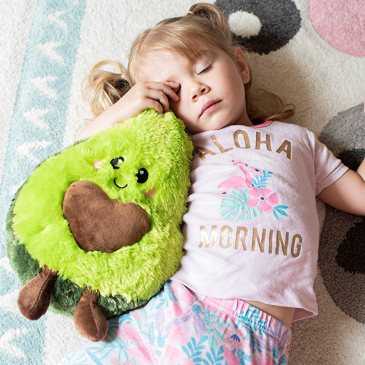 Cole Avocado Microwavable Heating Pad - Pillow Plush Food Toy- Warm Cute Cozy Soft Heatable Stuffed Animal Hot and Cold Therapy for Cramps, Back, Neck Pain Relief Stress Comfort Gift