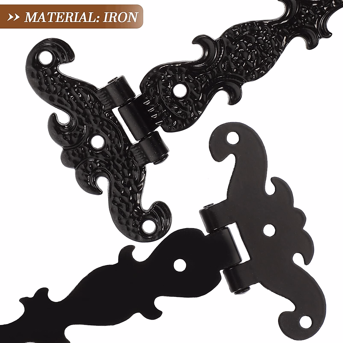 2pcs T-Shaped Door Hinge Hinges Outdoor Gate Hinges for Wooden Fences Heavy Duty Black Hinges Gate Hardware for Wooden Fences Heavy Duty Fence Gate Kit Barn Door Hinges