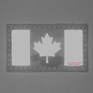 OD Green Infrared IR Canada Flag 3.5x2 Olive Drab IFF Tactical Morale Hook Patch