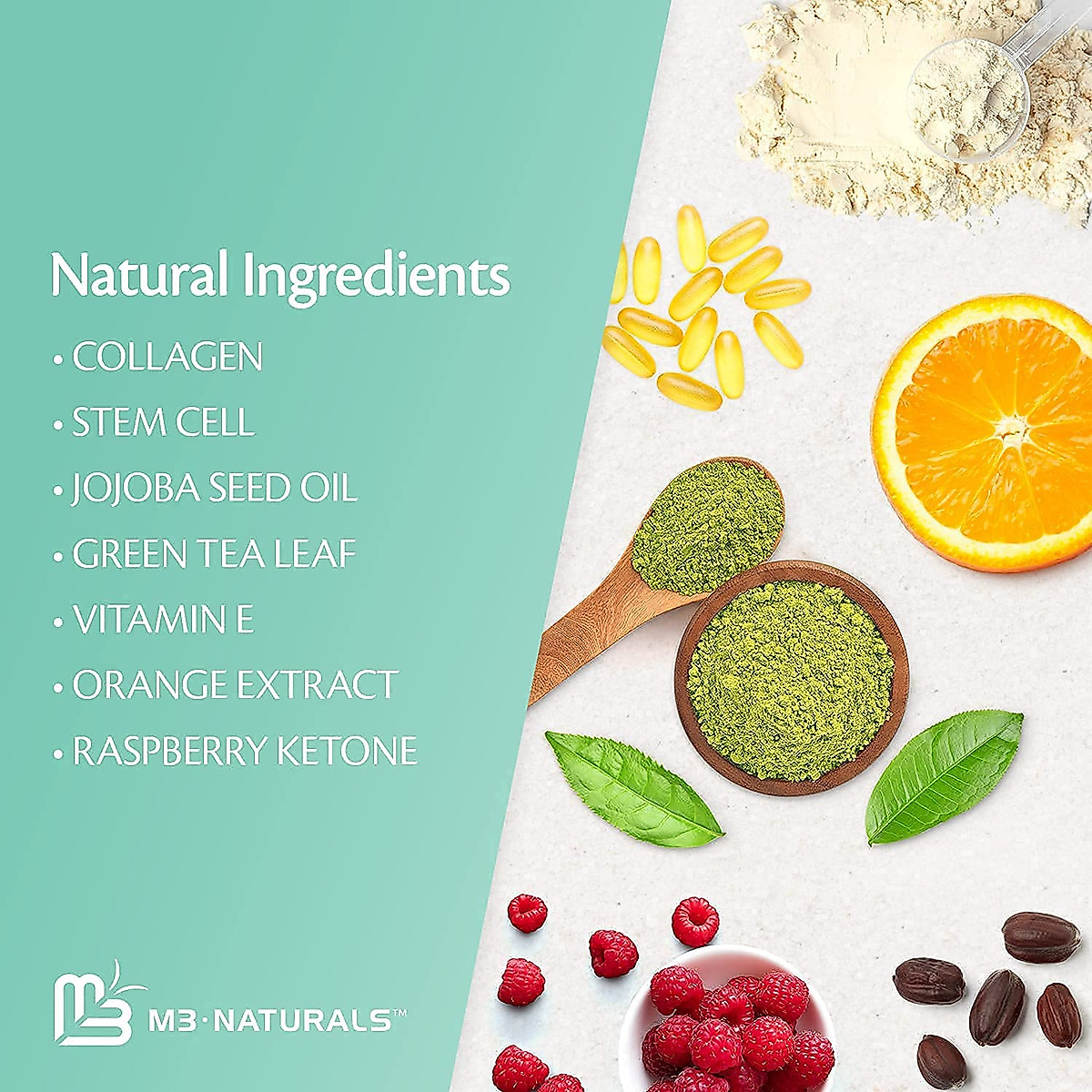 M3 Naturals Charcoal Body Scrub with Stretch Mark Cream Bundle