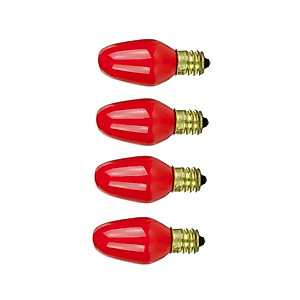 SWEET ONLINE DEAL Red Mini C7 Incandescent Night Light Bulb - 4 CT