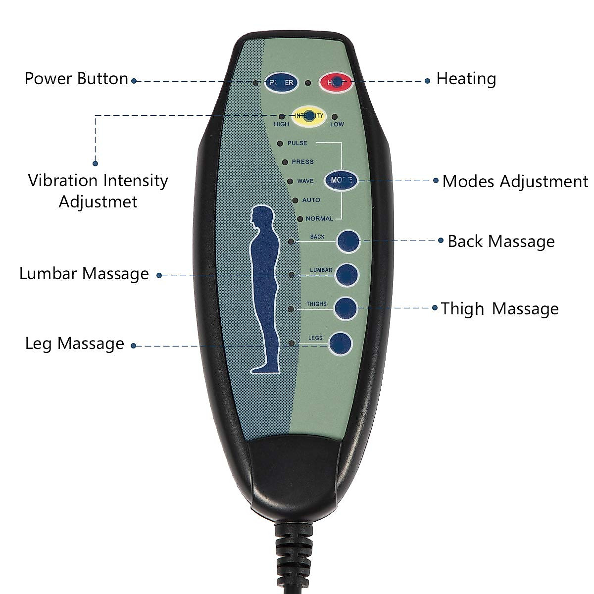 YODOLLA Massage Recliner Chair Heated Rocker Recliner Living Room Chair Home Theater Lounge Seat with Cup Holder, Dark Brown