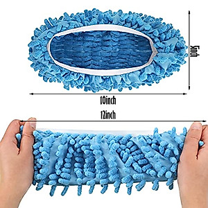 20pcs Mop Slippers Shoes Cover Mop Slippers for Floor Cleaning Mop Socks Soft Washable Reusable Microfiber Foot Socks Floor Dust Dirt Hair Cleaner for Bathroom Office Kitchen House Polishing Cleaning
