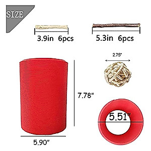 Hamster Fun Tunnel Guinea Pigs Tube 3 Pack Grass Balls with Apple Sticks Toys Hiding Training Exercising for Chinchillas Ferrets Guinea Pigs Gerbils Hamsters Dwarf Rabbits