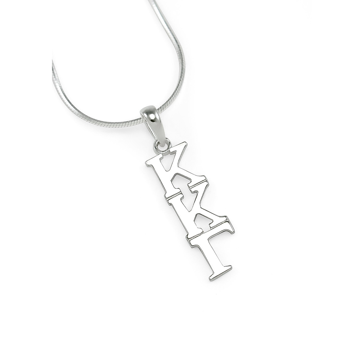 The Collegiate Standard Kappa Kappa Gamma Sterling Silver Lavaliere Pendant