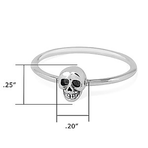 Boma Jewelry Sterling Silver Skull Ring, Size 8