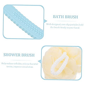 FRCOLOR 2pcs Shower Brush Bath tub Cleaning Brush Body exfoliator Brush Bathtub Cleaning Brush Bathing Brushes Bath Scrubber Brush Body Cleaning Brush pp Back Skin Brush Back Scrubber Wet