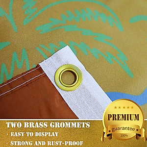 It's 5 O'Clock Somewhere Flag 3x5 Ft Sign Outdoor -Four Rows Stitching Fly End-Tropical Summer Holiday Five O'Clock Somewhere Novelty Party Parrot House Flag