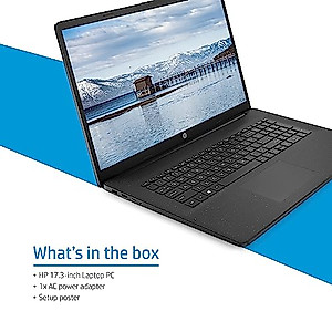 HP Laptop 17 17.3" FHD (1920 x 1080) Laptop Computer - AMD Ryzen 7 7730U 8-Core up to 4.50 GHz Processor, 32GB DDR4 RAM, 4TB NVMe SSD, AMD Radeon Graphics, Windows 11 Pro, Black