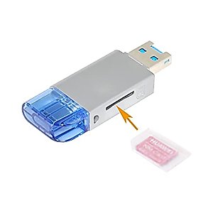 JSER USB-C Type C USB 2.0 to NM Nano Memory Card & TF Micro SD Card Reader Compatible for Huawei Cell Phone & Laptop