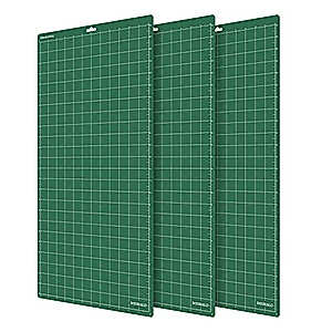 DOOHALO Cutting Mat for Silhouette Cameo 4 Cutting Machine 12 X 24 inch 3 Pack Replacement Adhesive Mats for Silhouette Cut