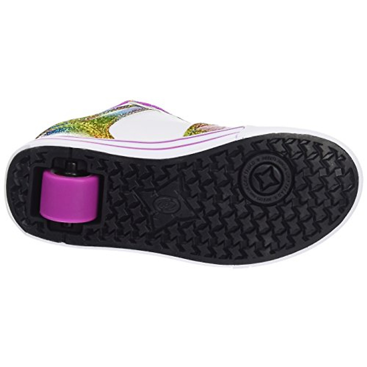HEELYS Motion Plus (Little Kid/Big Kid/Adult) White/Rainbow/Hot Pink 3 Little Kid M