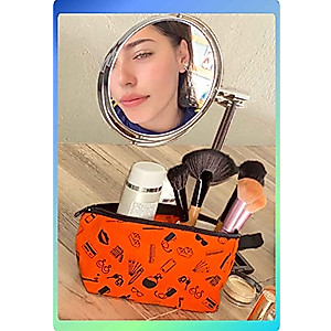 ORBIT-MAX Multipurpose Pouch 6 Pcs Value Pack School Zipper Pouch Polycotton Pen Pencil Bag Washable Purse with Handle Office Storage Small Case Cosmetic Purse Travel Organizer Toy bag Toiletry pouch