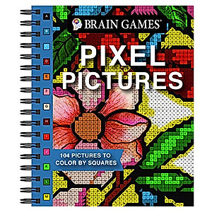 Brain Games - Pixel Pictures: 104 Pictures to Color by Squares