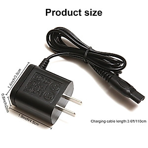 HQ8505 Power Cord Compatible with Philips Shaver Charger Cord Portable Adapter for Norelco Oneblade Shaver Speed XL/Smarttouch XL/Spectra/Arcitec HQ8505 Charger Spectra Models Series